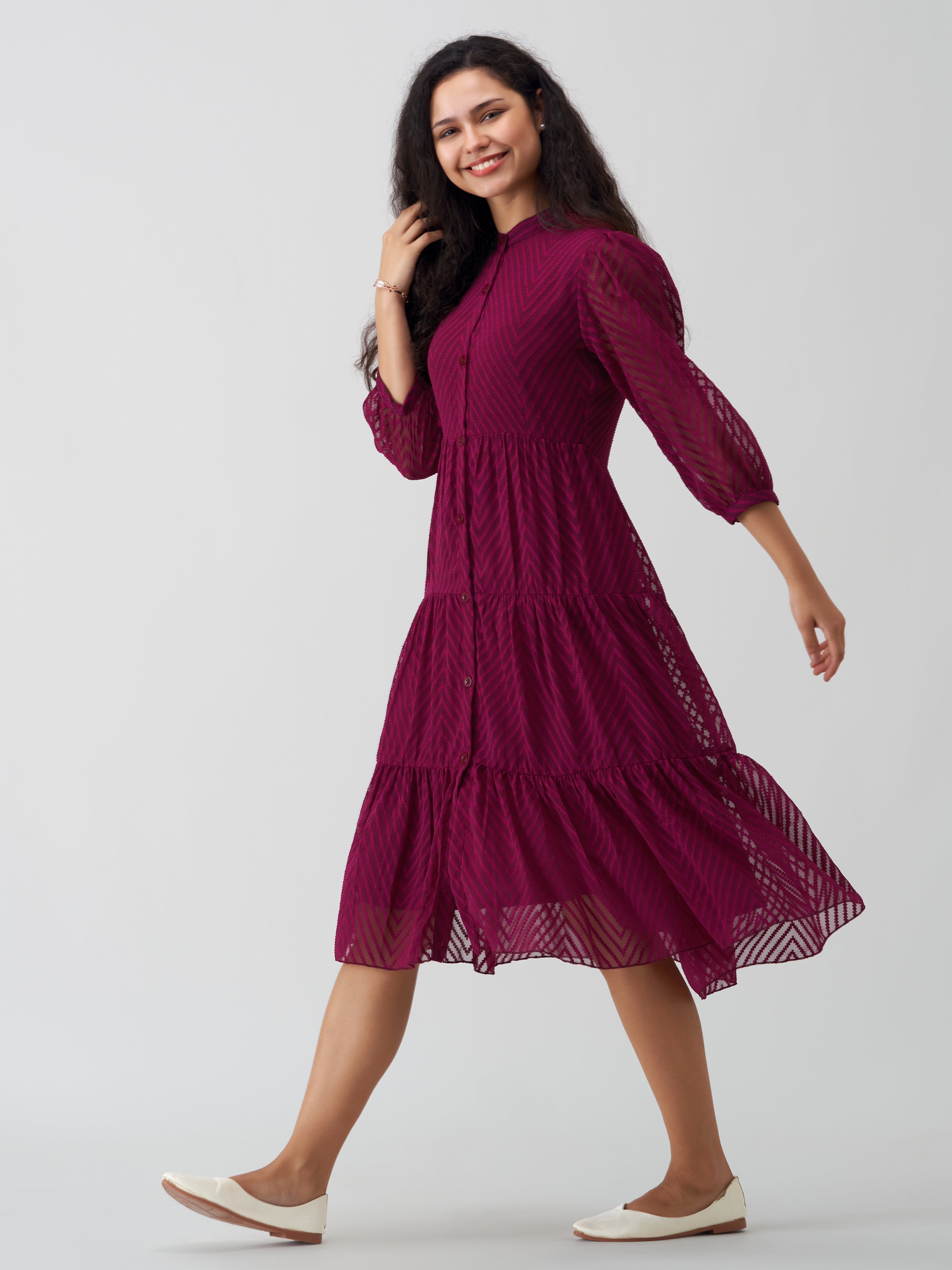 Women Polyster Plain & Solid Black Color Dress – Aask Website
