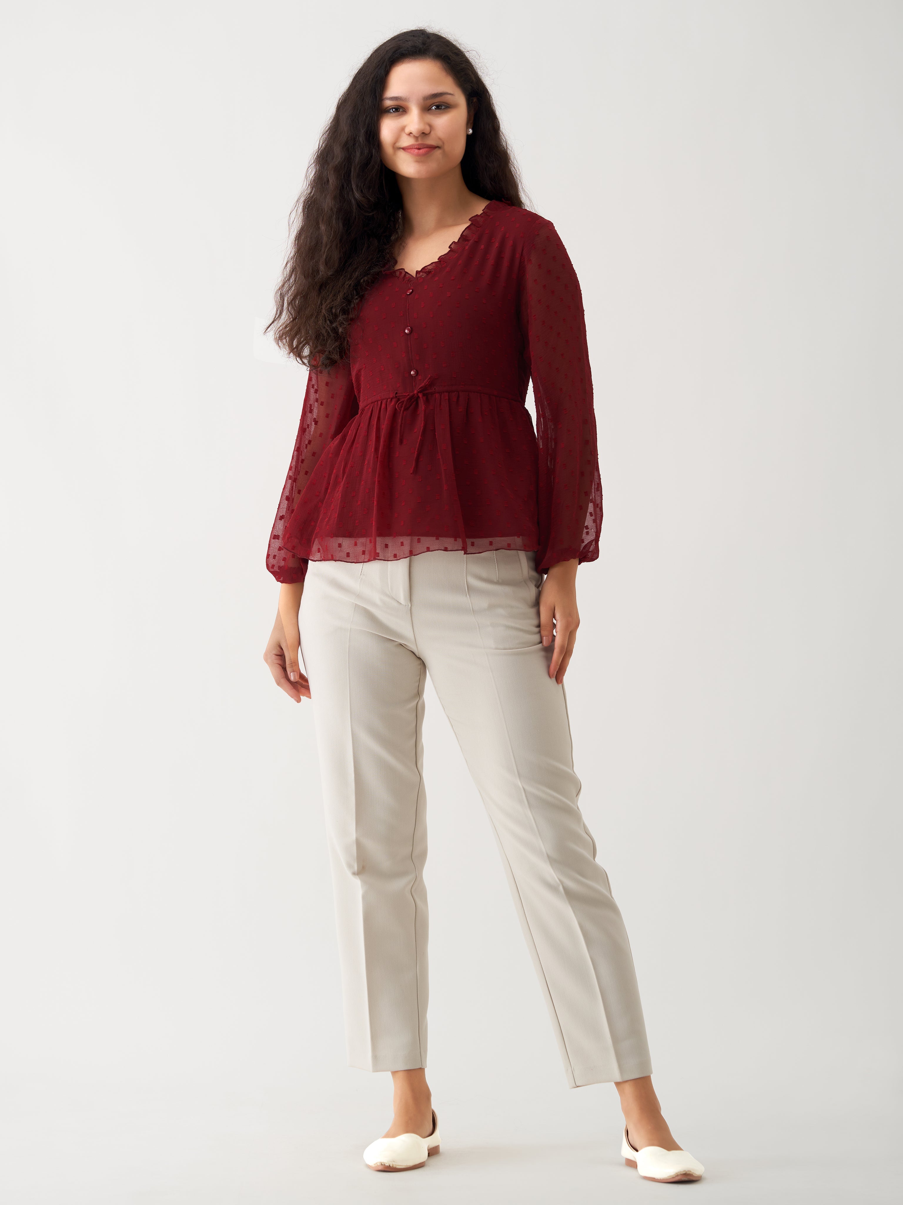 Polyster Plain & Solid Top For women